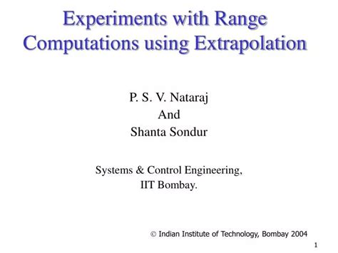 Ppt Experiments With Range Computations Using Extrapolation