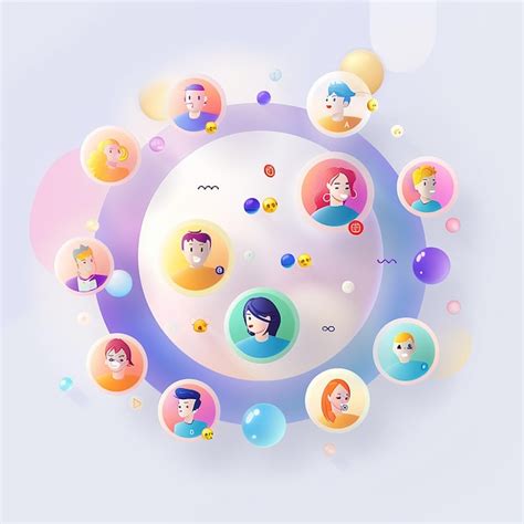 Ui Design Of Messenger Application Round Application Design Premium Ai Generated Image