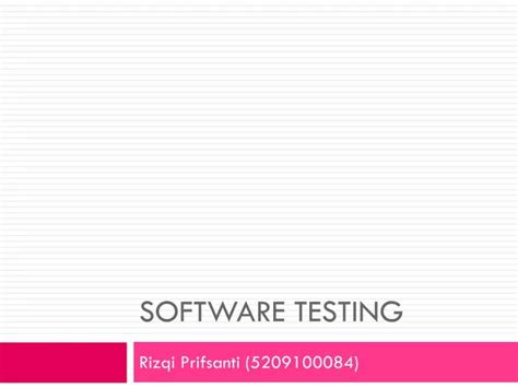 PPT Software Testing PowerPoint Presentation Free Download ID