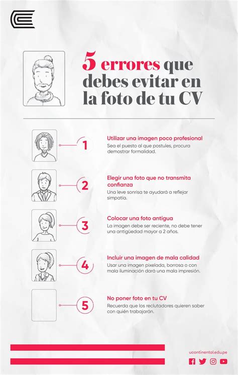 5 errores que debes evitar en la foto de tu curriculum vitae