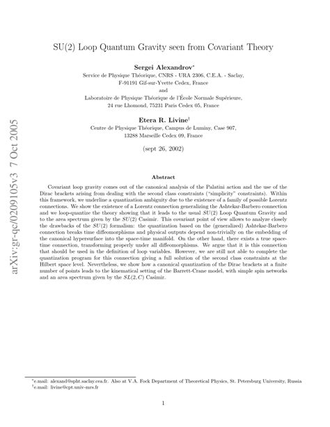 pdf su 2 loop quantum gravity seen from covariant theory