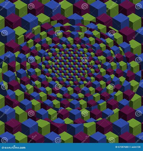 Dimensional Vector Cube Repeating Pattern Background Stock Vector