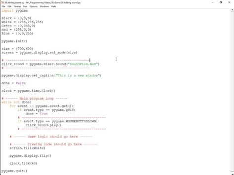 pygame 09 adding sound teaching resources