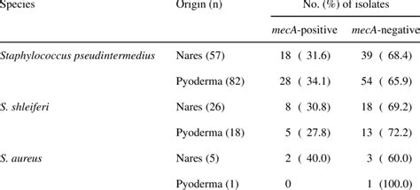 Proportion Of Methicillin Resistant Staphylococcus Pseudintermedius Download Scientific