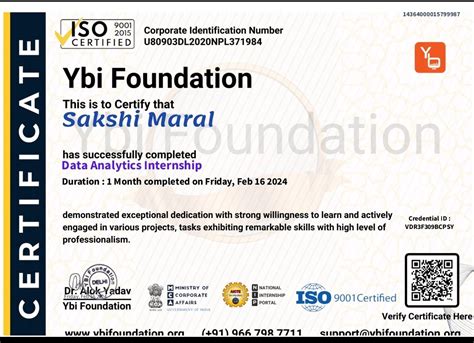sakshi maral on linkedin dataanalytics ybifoundation skillup