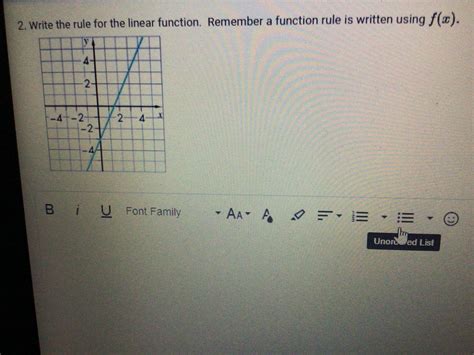 Write The Rule For The Linear Function Remember Function Rule Is Written Using Fx Giving