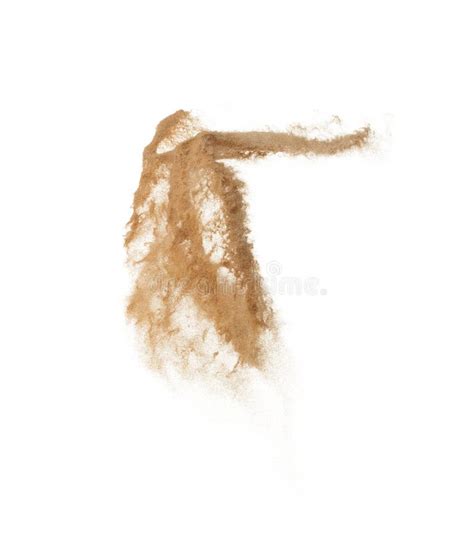 Abstract Cloud Fly Yellow Colored Sand Splash Throwing Curve Circle In