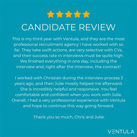 ventula consulting on linkedin candidatesatisfaction