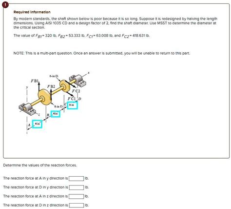 Required Information By Modern Standards The Shaft Shown Below Is Poor