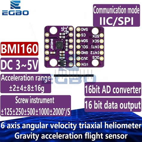 1pcs Egbo Bmi160 Accelerometer Gyroscope Module 6 Dof Inertial