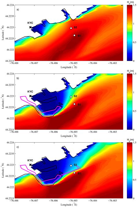 Jmse Free Full Text Application Of A Spectral Wave Model To Assess Breakwater Configurations