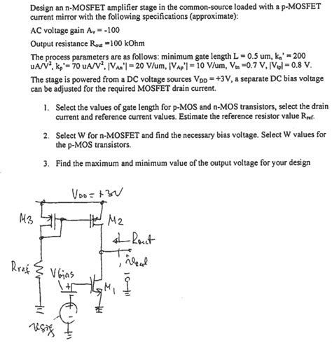 common source amplifier with pmos current mirror layout