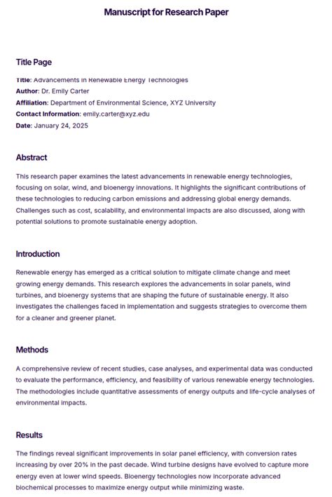 11 Manuscript Examples To Download