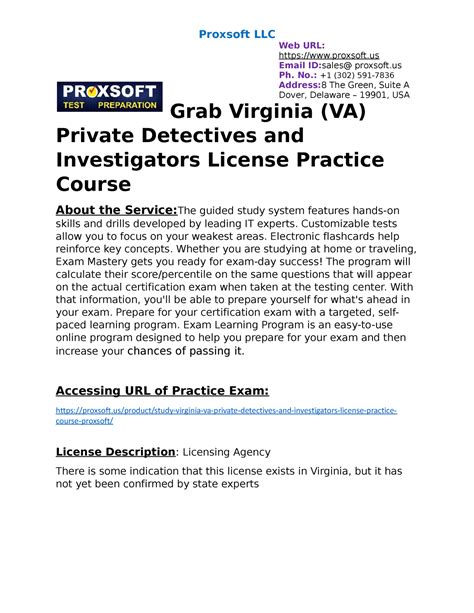 Grab Virginia Va Private Detectives And Investigators License