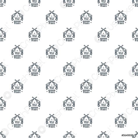 Wild West Revolver Pattern Vector Seamless Stock Vector 5649930