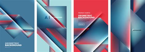 추상 배경 세트 유체 그라디언트 디자인과 겹치는 삼각형 표지 템플릿 전단지 플래 카드 브로셔 배너 모음 패턴에 대한 스톡 벡터