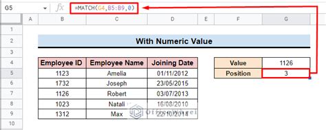 How To Use MATCH Function In Google Sheets Scenarios