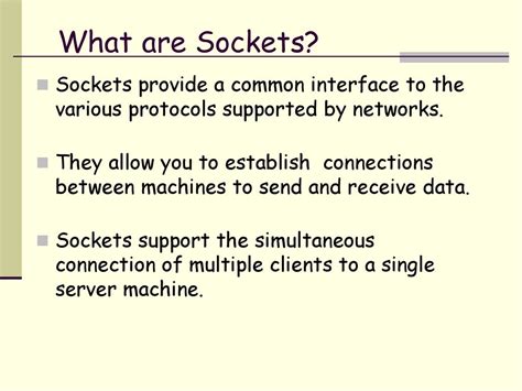 sockets ppt download
