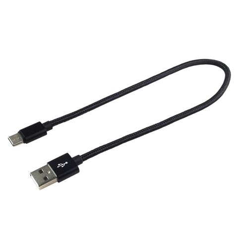 USB Type C 30cm Oplaadkabel 3A Zwart Beterbatterij