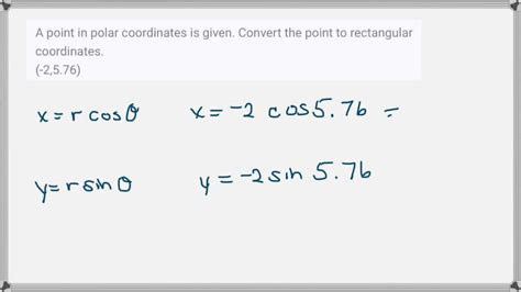 solved a point in polar coordinates is given convert the point to