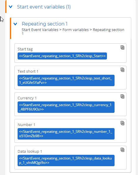 Repeating Section Community