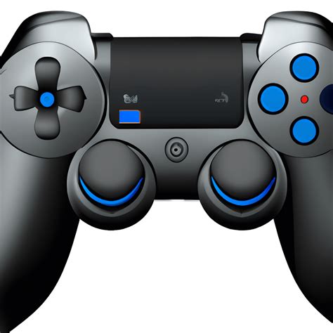 Ps4 Wireless Controller Front Facing Shiny Clean Illustration Cartoon