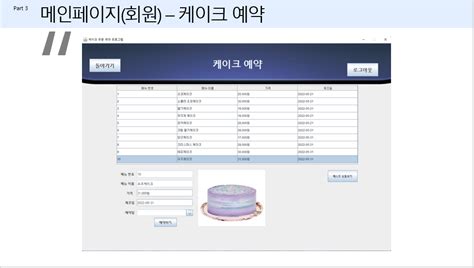 GitHub KongSunHwan Java Application CakeOrderBooking 자바 스윙 기반 케이크 예약 프로그램