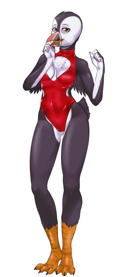 Rule 34 Avian Breasts Cleavage Pearl Boolean Puffin Swimsuit Tagme
