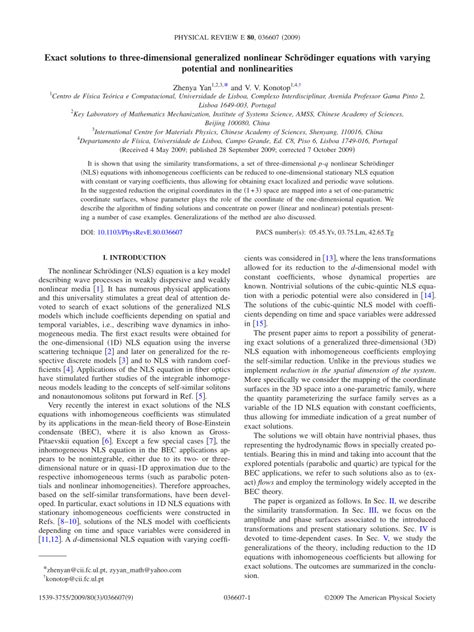 Pdf Publishers Note Exact Solutions To Three Dimensional