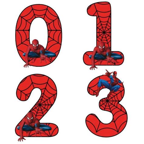 Spiderman Numbers Spiderman Png And Svg Spiderman Instant Dowload