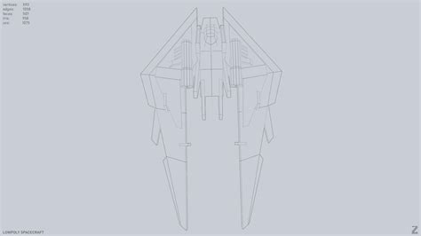 3d model low poly spacecraft vr ar low poly cgtrader