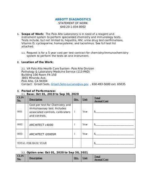Statement Of Work Sow For Doc Template PdfFiller