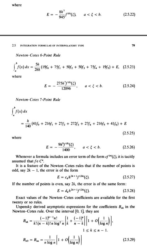 Numerical Integration The Composite Newton Cotes Formulas Uniqueness