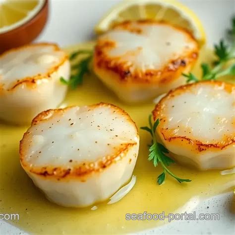 Scallops Cooked In A Pan With Lemon And Butter Seafood Portal