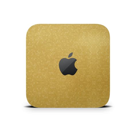 Mac Mini M Honeycomb Gold Skin WrapitSkin The Ultimate Protection
