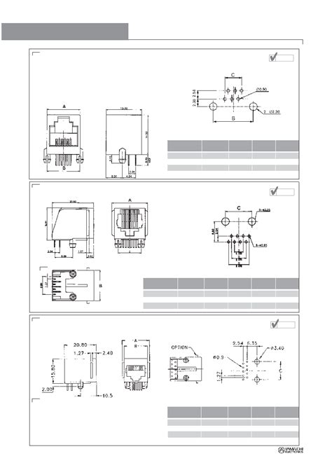 TS3K10A datasheet(1/6 Pages) YAMAICHI | Modular Jacks