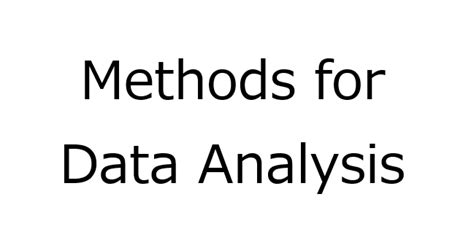 methods in each process of data analysis procedure by dataanalysis for beginner medium