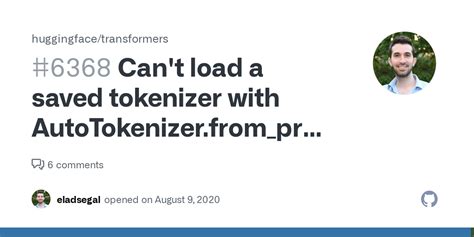 Cant Load A Saved Tokenizer With Autotokenizerfrompretrained Without