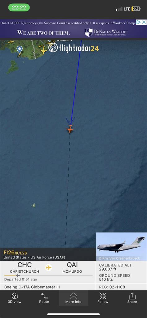 Very Rare C 17 Flight From Christchurch Nz To Mcmurdo In Antarctica Explanation In Comments