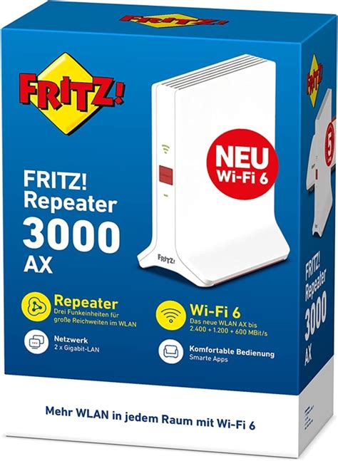 AVM FRITZ Repeater AX Wi Fi Range Extender GigE Wi Fi