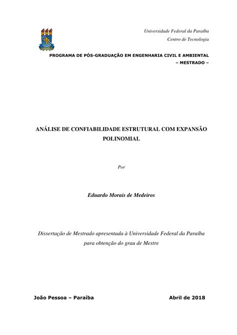 Pdf Structural Reliability Analysis With Polynomial Expansion