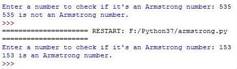 Python Program Check Armstrong Number EasyCodeBook