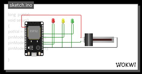 Potensio Wokwi Esp32 Stm32 Arduino Simulator