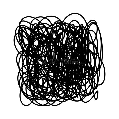 Scribble Chaotic Thin Line Doodle Chaotic Sketch Line Curls Swirl Twirl Thread Flourishes