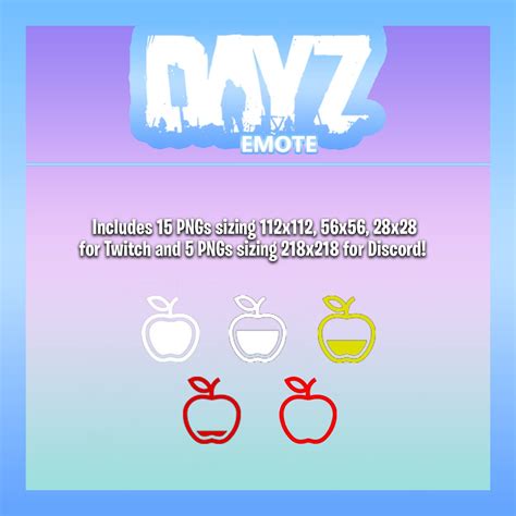 All Food Level Dayz Emotes For Twitch Twitch Emote Discord Emote Dayz Emote Emote For Twitch