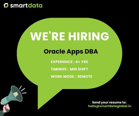 Smartdata Oracleappsdba Indiahiring Hyderabadhiring Joinourteam Smart Data Global Center