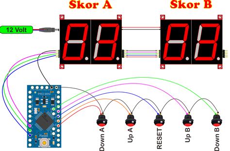 Membuat Papan Skor Portable 7 Segment 2 3 Inch Menggunakan Arduino Dicky B Mz