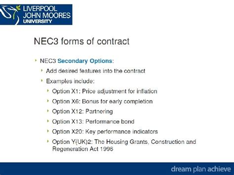Nec 3 Engineering And Construction Contract Ecc Principles