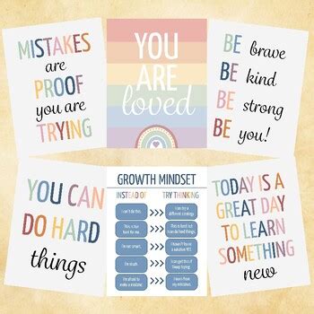 Growth Mindset Bundle Classroom Therapy Decor Tpt