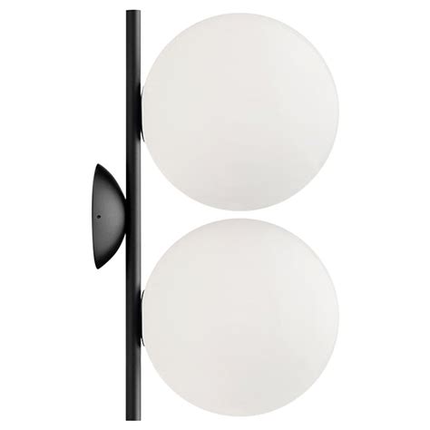 Flos Ic Lights C W1 Double Ceiling Wall Sconce In Burgundy By Michael For Sale At 1stdibs
